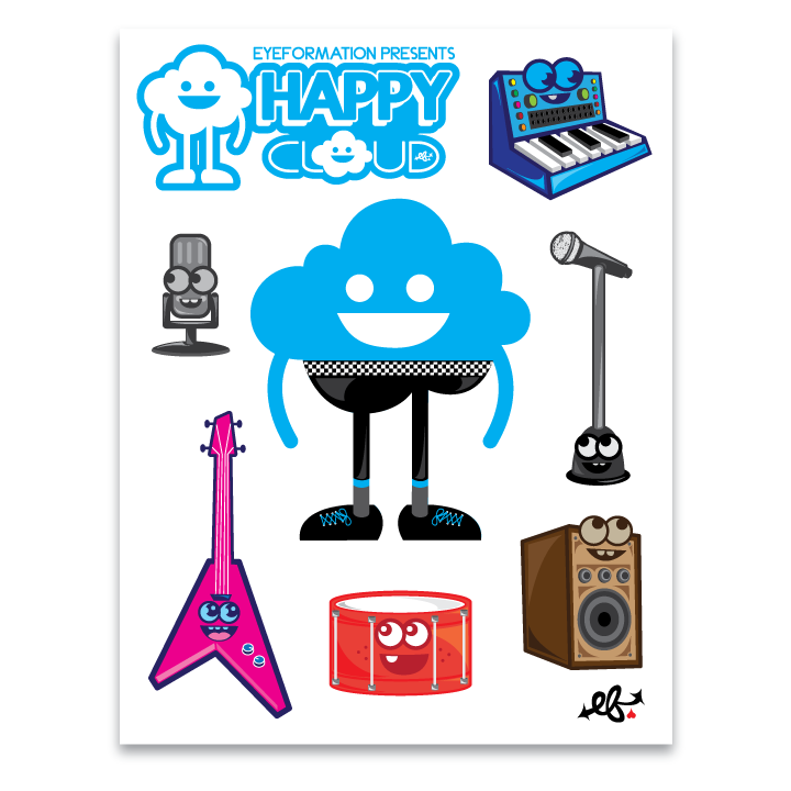 Happy Cloud Stickers | Eyeformation